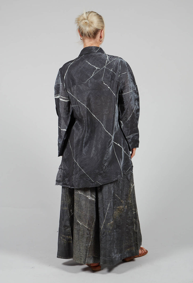 Buque Tunic in Off Black Banner – Olivia May