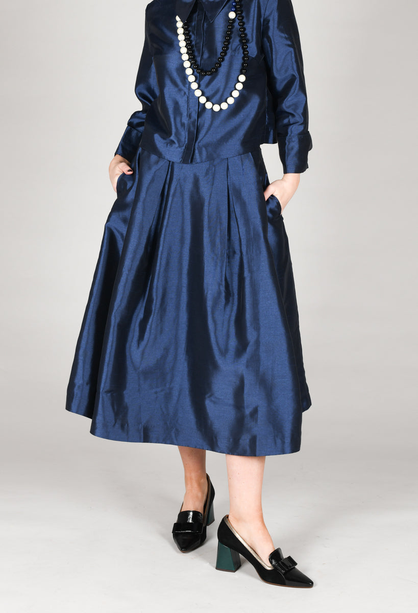 Gavina Skirt in Marine – Olivia May