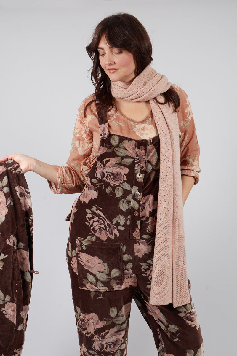 Alain Jumpsuit in Velour Fleur Chocolat – Olivia May