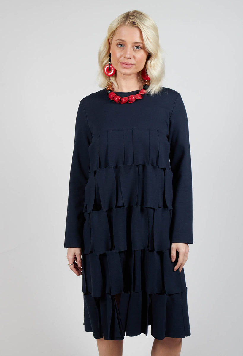 Mei Meij Blue Empire Line Jersey Dress with Cut Out Feature – Olivia May