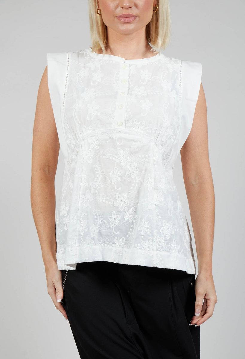 High Cameo Top in White | Olivia May
