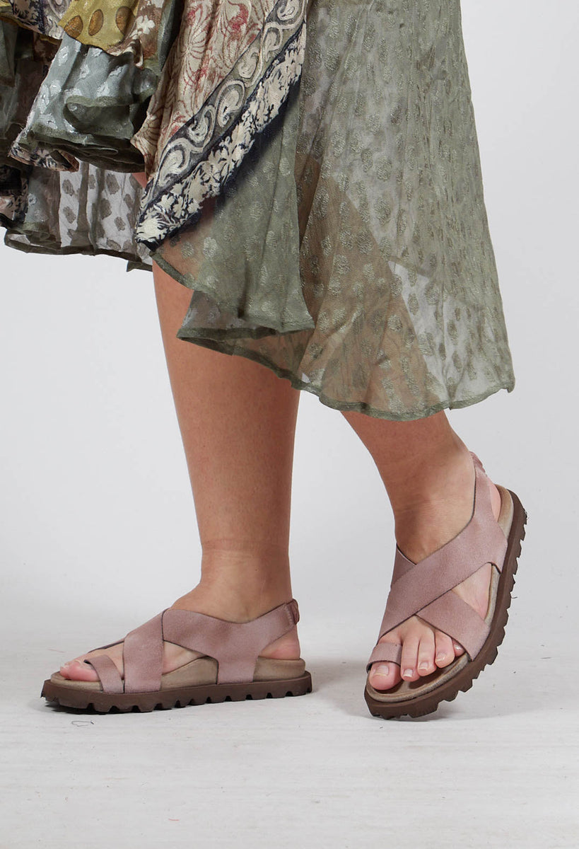 Lofina Crossover Sandals in London Powder | Olivia May