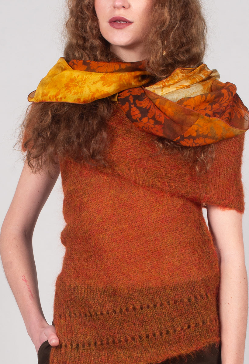 Masnada Roll Neck Knitted Vest in Tumeric | Olivia May