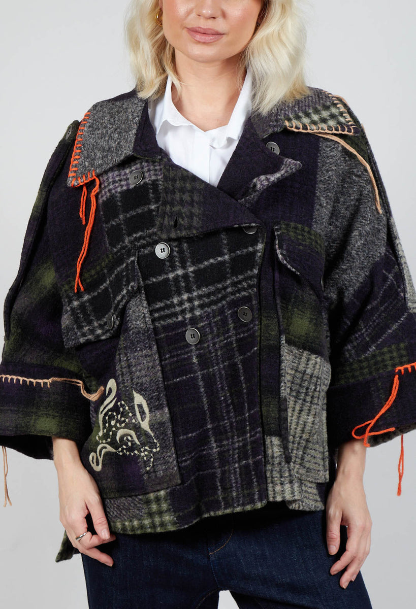 Dropped Shoulder Jacket in Green Print – Olivia May