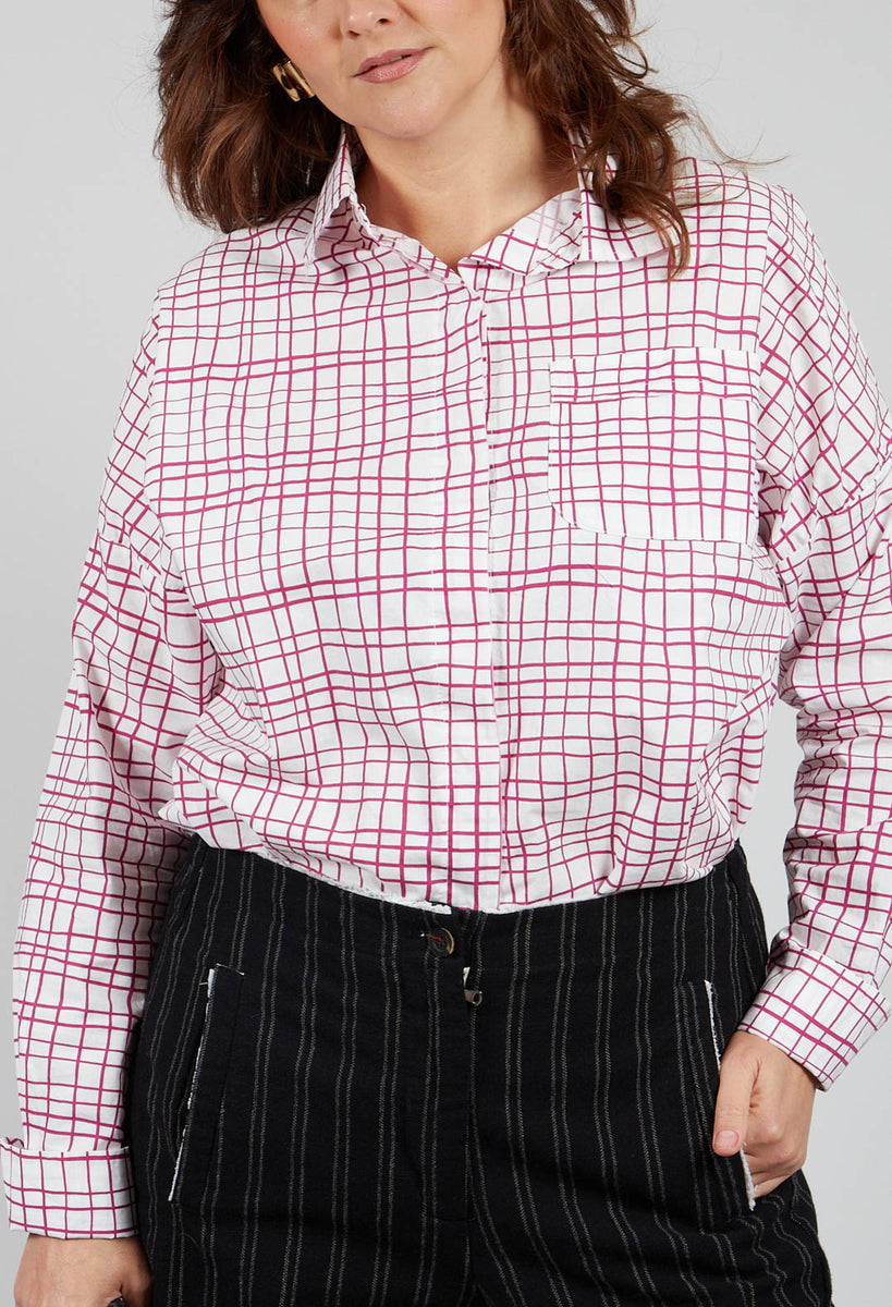 Hannoh Wessel Shirt Print Clarissa in Fucshia Checks – Olivia May