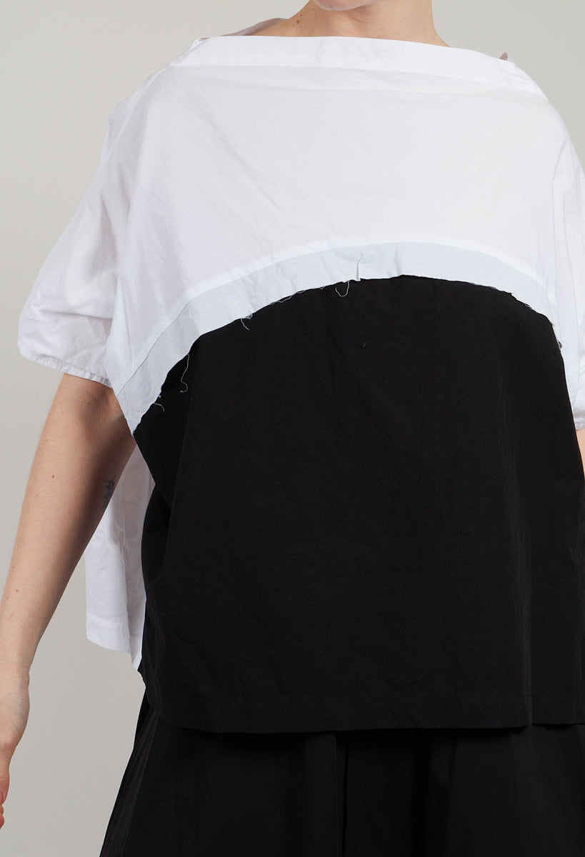 Edor Top in White with Black – Olivia May
