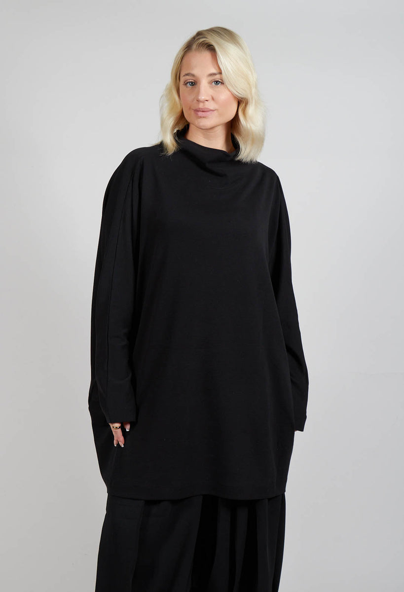 High Neck Tunic in Black – Olivia May