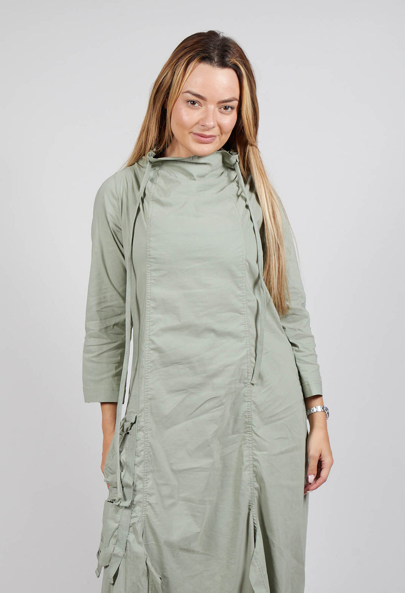 High Neck Utility Style Dress in Defender – Olivia May