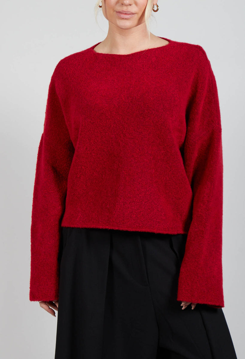 La Vaca Loca Inerte Knitted Jumper in Fire Red | Olivia May