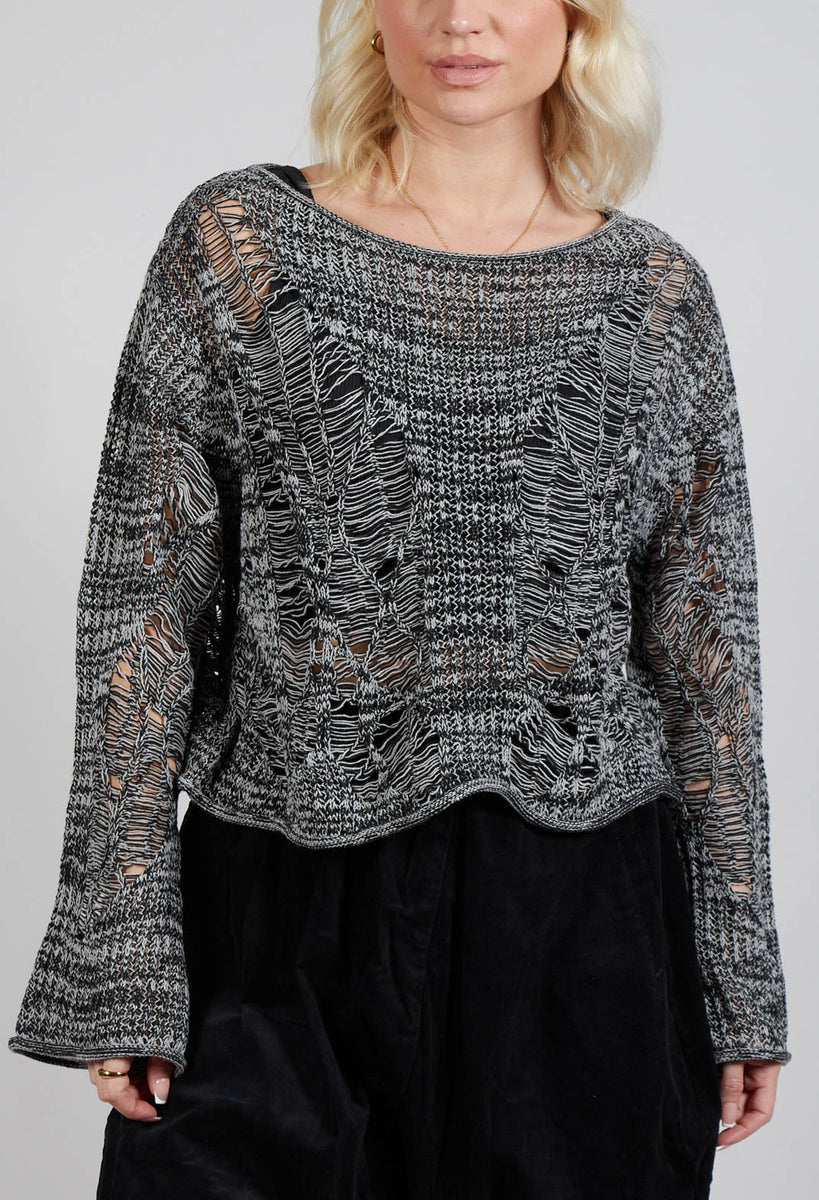 Loose Knit Jumper in Grey – Olivia May