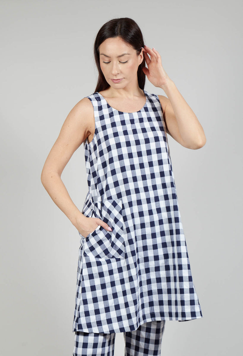 Mes Soeurs & Moi Mamba Dress in Azur Big Check | Olivia May