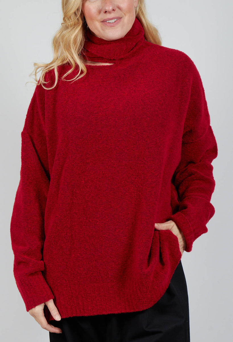 La Vaca Loca Pablo Knitted Jumper in Fire Red | Olivia May