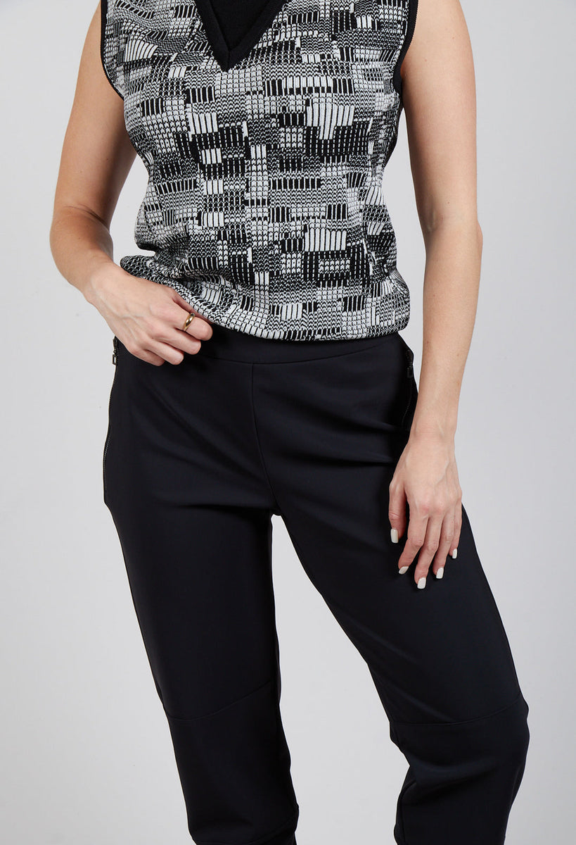 Sarah Pacini Structured Trousers in Black | Olivia May