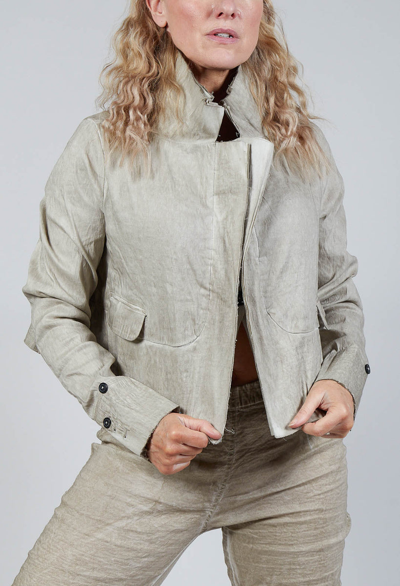Textured Jacket in Straw Cloud – Olivia May