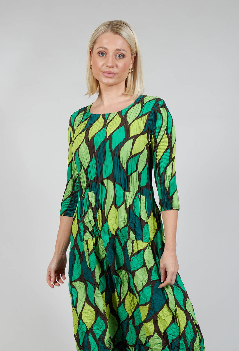 Three Quarter Sleeve Smash Dress in Jungle – Olivia May