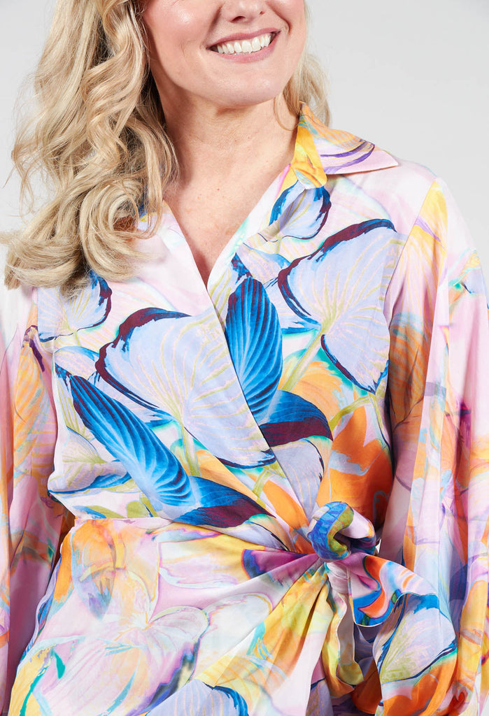 Wrap Over Dress in Eva Print – Olivia May